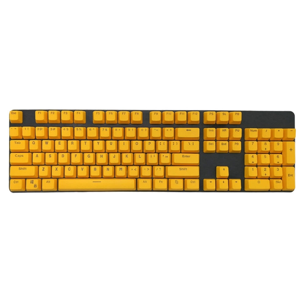 Plain: Yellow Backlit Keycaps