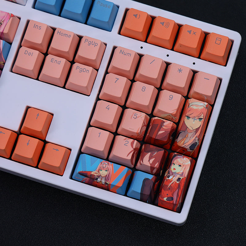 Zero Two (DARLING in the FRANXX) OEM Backlit Keycap Set