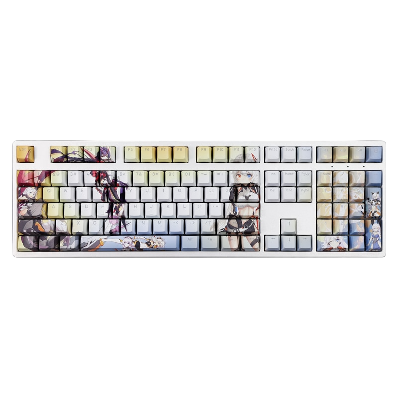 Kiana Kaslana (Honkai) Backlit White Keycap Set