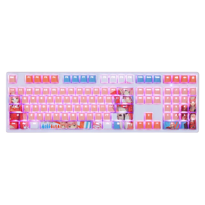 Zero Two (DARLING in the FRANXX) OEM Backlit Keycap Set