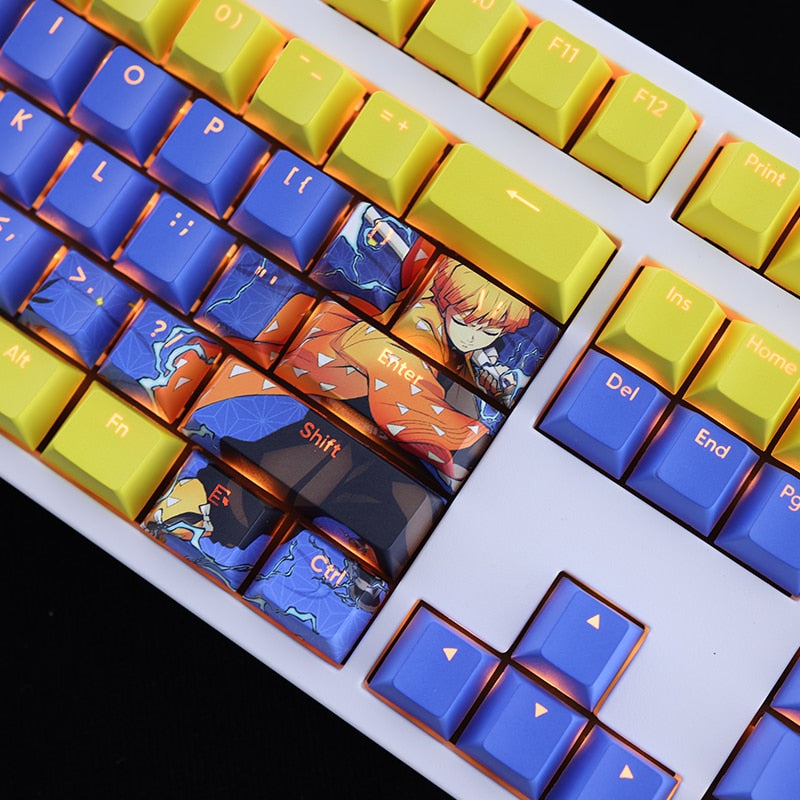 Zenitsu Agatsuma (Demon Slayer) Backlit Keycap Set