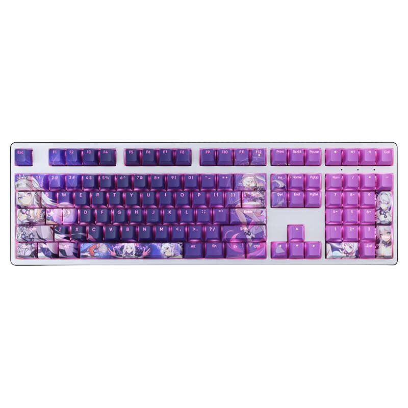 Kiana Kaslana (Honkai) Backlit Purple Keycap Set