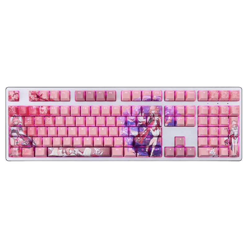 Yae Miko (Genshin Impact) Pink Backlit Keycap Set