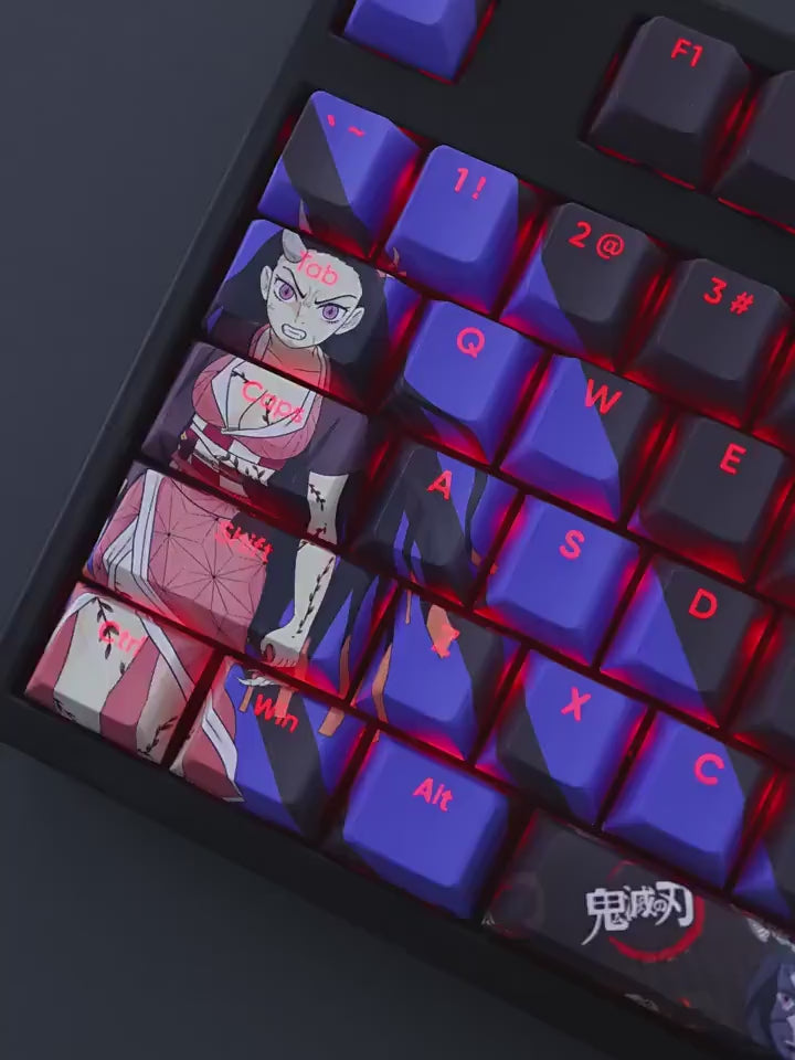 Nezuko Kamado (Demon Slayer) Backlit Black Keycap Set