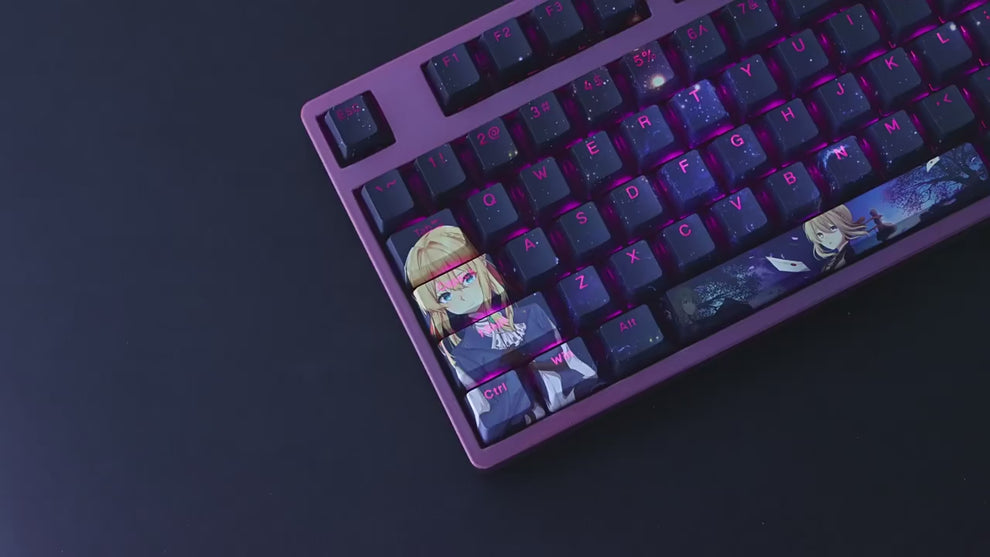Violet Evergarden Backlit Keycap Set