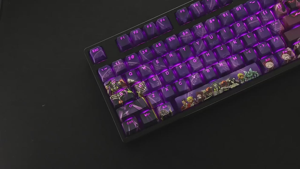 Albedo (Overlord) Backlit Purple Keycap Set