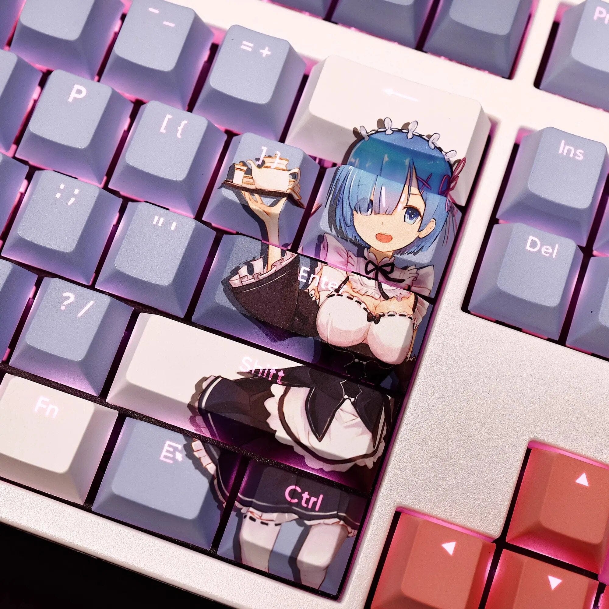 Rem (Re:Zero) Backlit Keycap Set