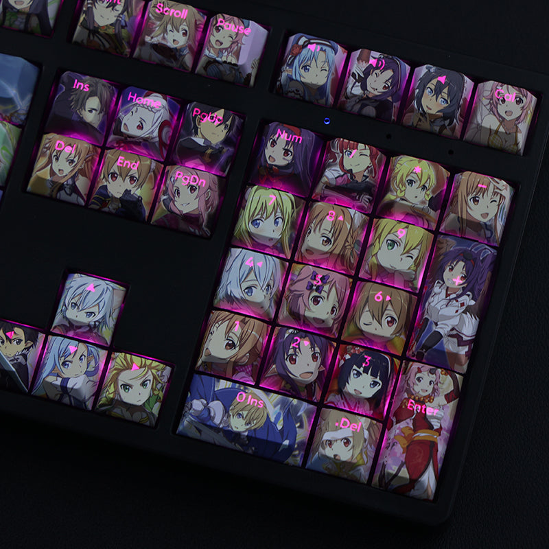 Sword Art Online Female Backlit Keycap Set