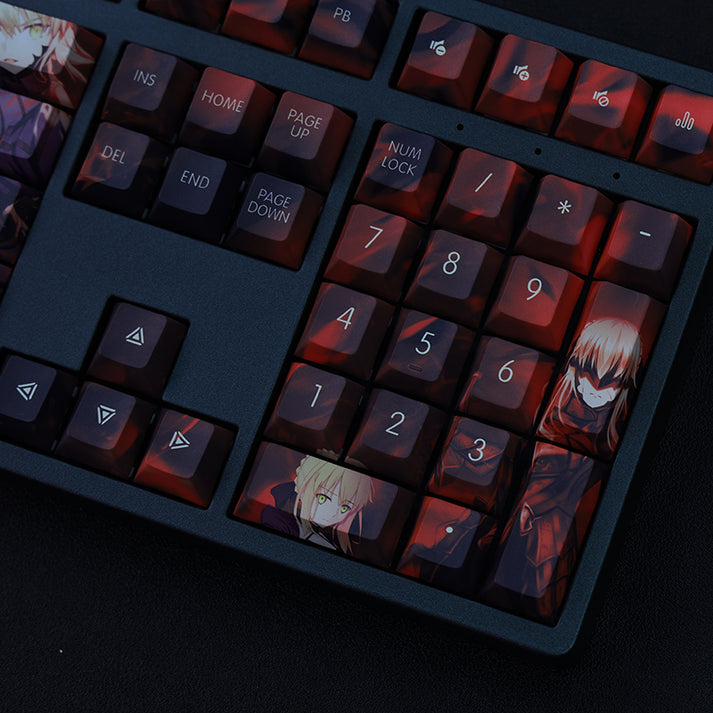 Saber (Fate) Red Keycap Set
