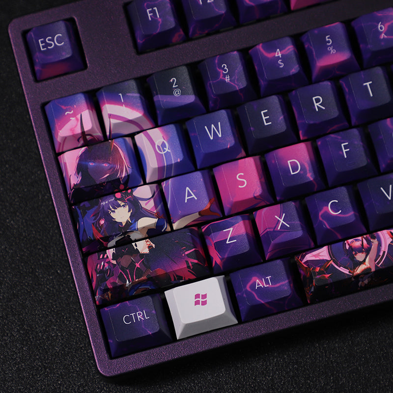 Raiden Shogun (Genshin Impact) Blue Keycap Set