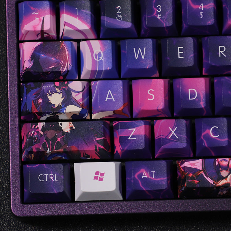 Raiden Shogun (Genshin Impact) Blue Keycap Set