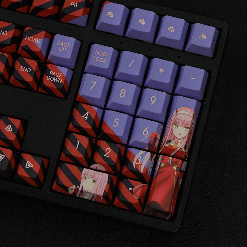 Zero Two (DARLING in the FRANXX) Keycap Set