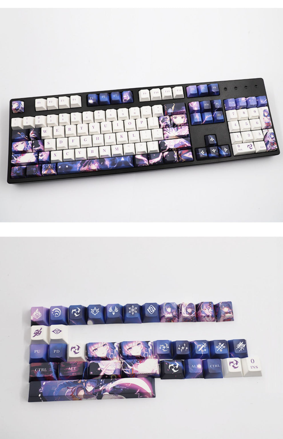 Raiden Shogun (Genshin Impact) White Keycap Set