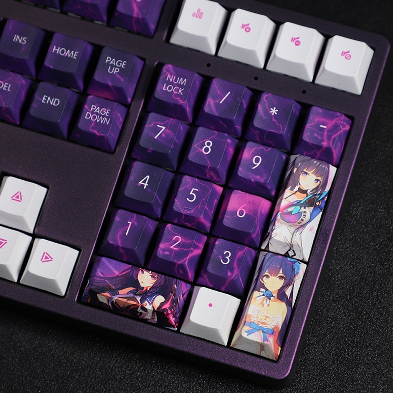 Raiden Shogun (Genshin Impact) Blue Keycap Set