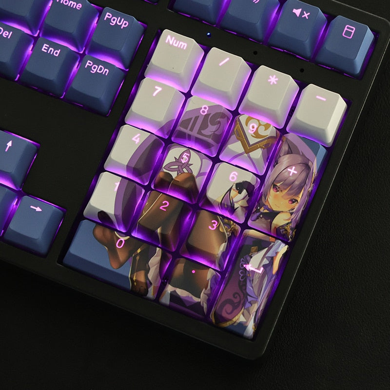 Keqing (Genshin Impact) Backlit Keycap Set