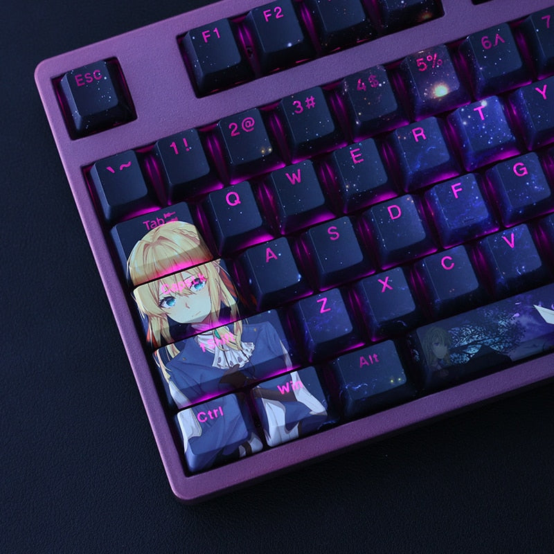 Violet Evergarden Backlit Keycap Set