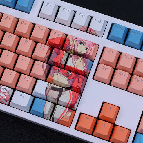 Zero Two (DARLING in the FRANXX) OEM Backlit Keycap Set