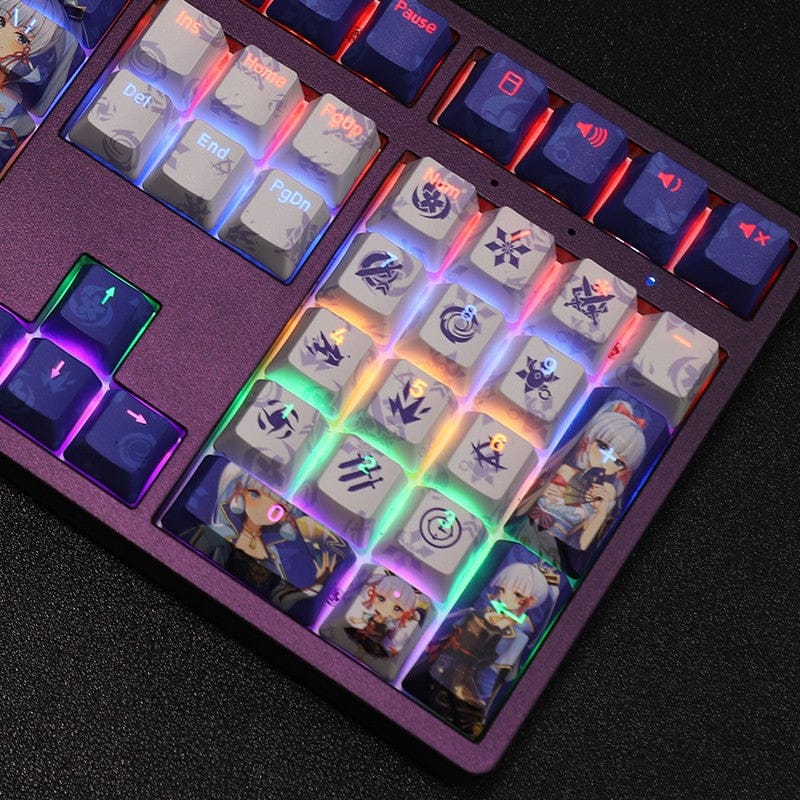 Kamisato Ayaka (Genshin Impact) Blue Backlit Keycap Set