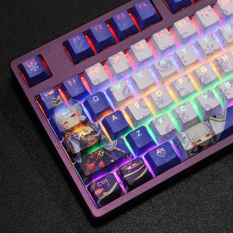 Kamisato Ayaka (Genshin Impact) Blue Backlit Keycap Set