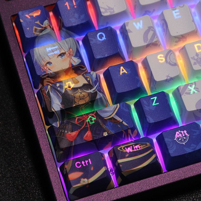 Kamisato Ayaka (Genshin Impact) Blue Backlit Keycap Set