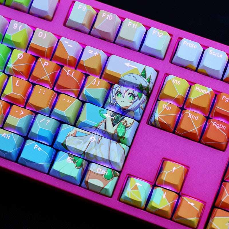 Nahida (Genshin Impact) Backlit Green Keycap Set