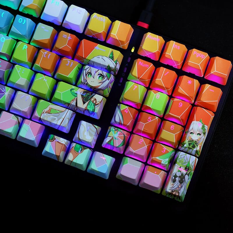 Nahida (Genshin Impact) Backlit Green Keycap Set