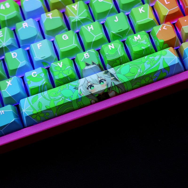 Nahida (Genshin Impact) Backlit Green Keycap Set