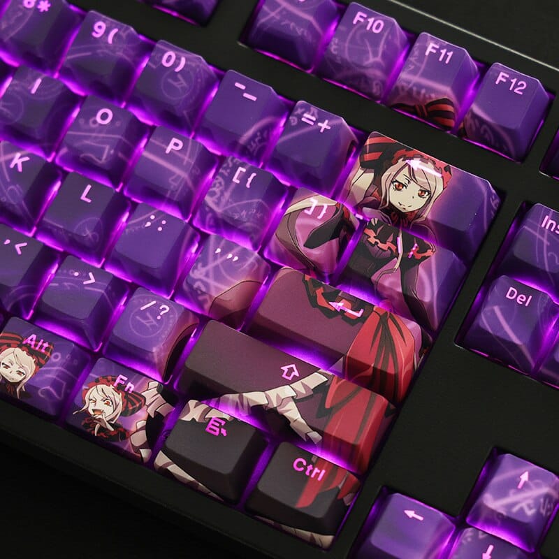 Albedo (Overlord) Backlit Purple Keycap Set